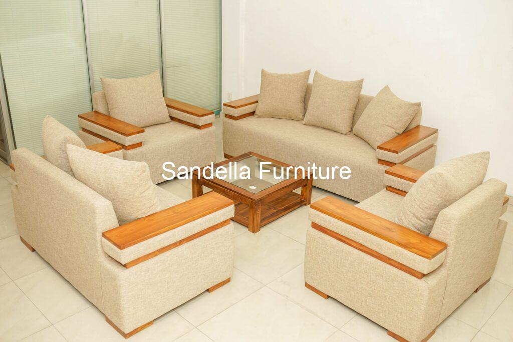 Wooden Square Sofa Set | Sandella Furniture